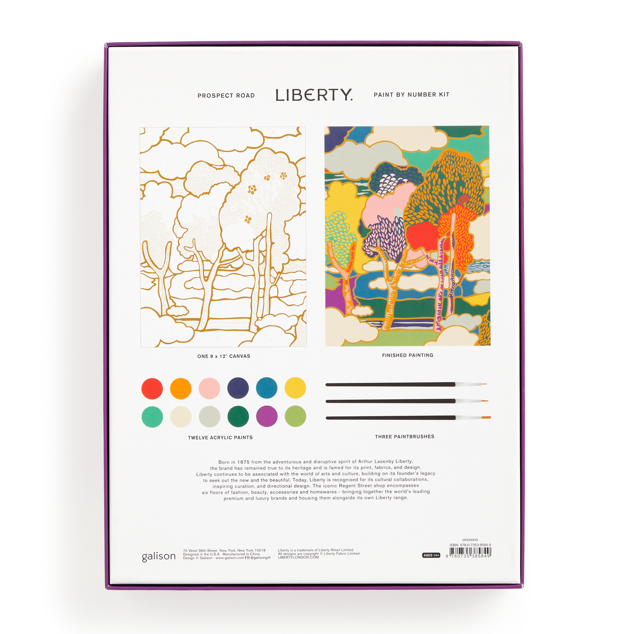 Liberty London paint by numbers kit – Clever Hands